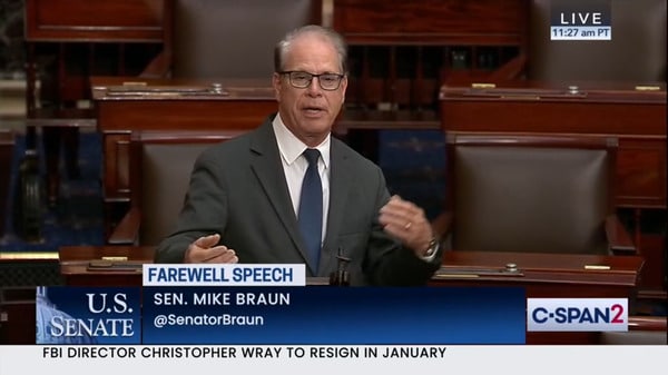 LEAVING THE SENATE: Gov.-Elect Mike Braun recalls legislative successes ...