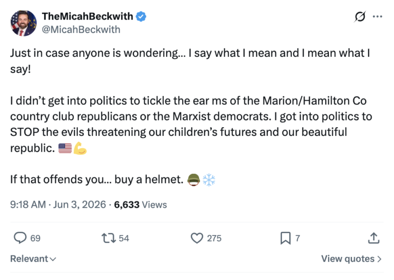 Beckwith doubles down, feuds with fellow Republicans over Islam remarks ...